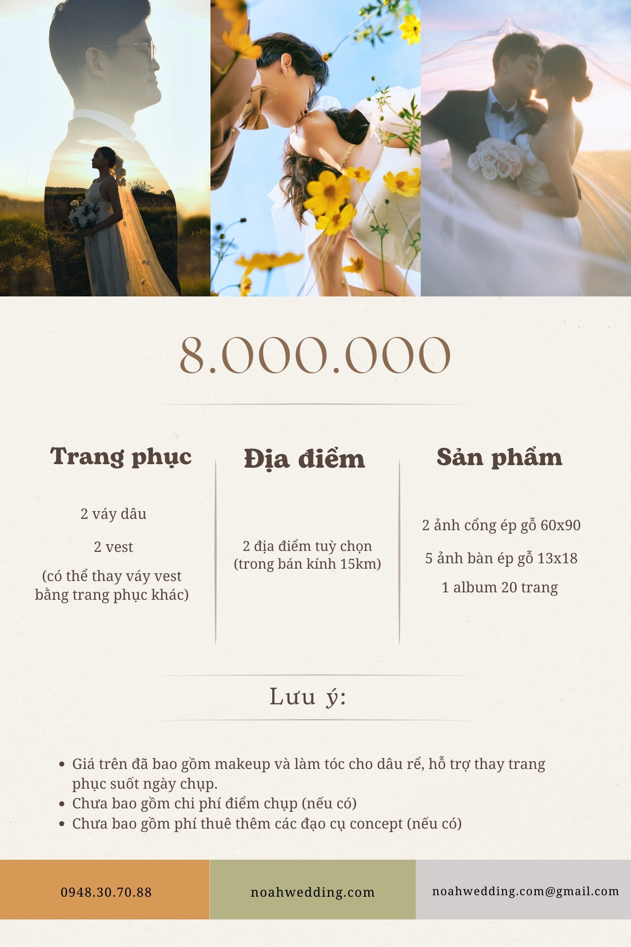 Bảng Giá Chụp ảnh Cưới Ngoại Cảnh ở Đà Lạt 2024 - Noah Wedding